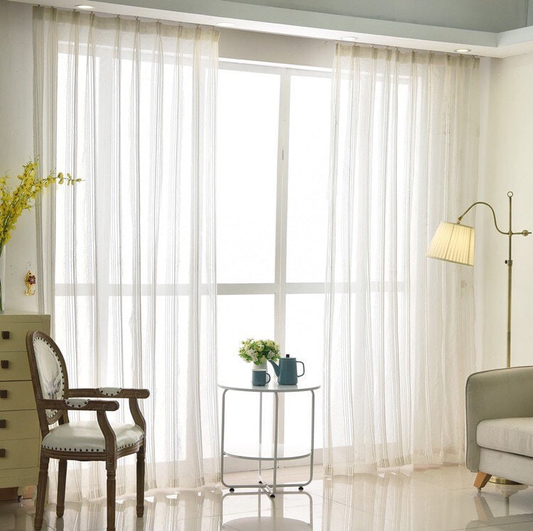 Cotton White Twist Helical Line Stripes Embroidered on White | Etsy