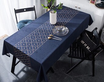 Navy Blue Tablecloth - Etsy