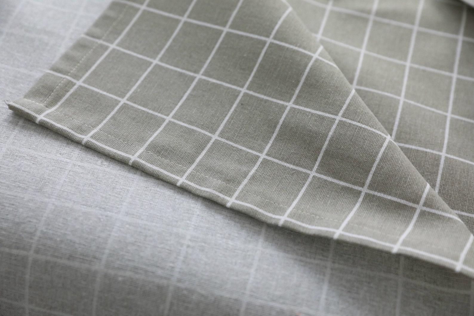White Grey Black Grid Linen Tablecloth Grid Table Cloth - Etsy