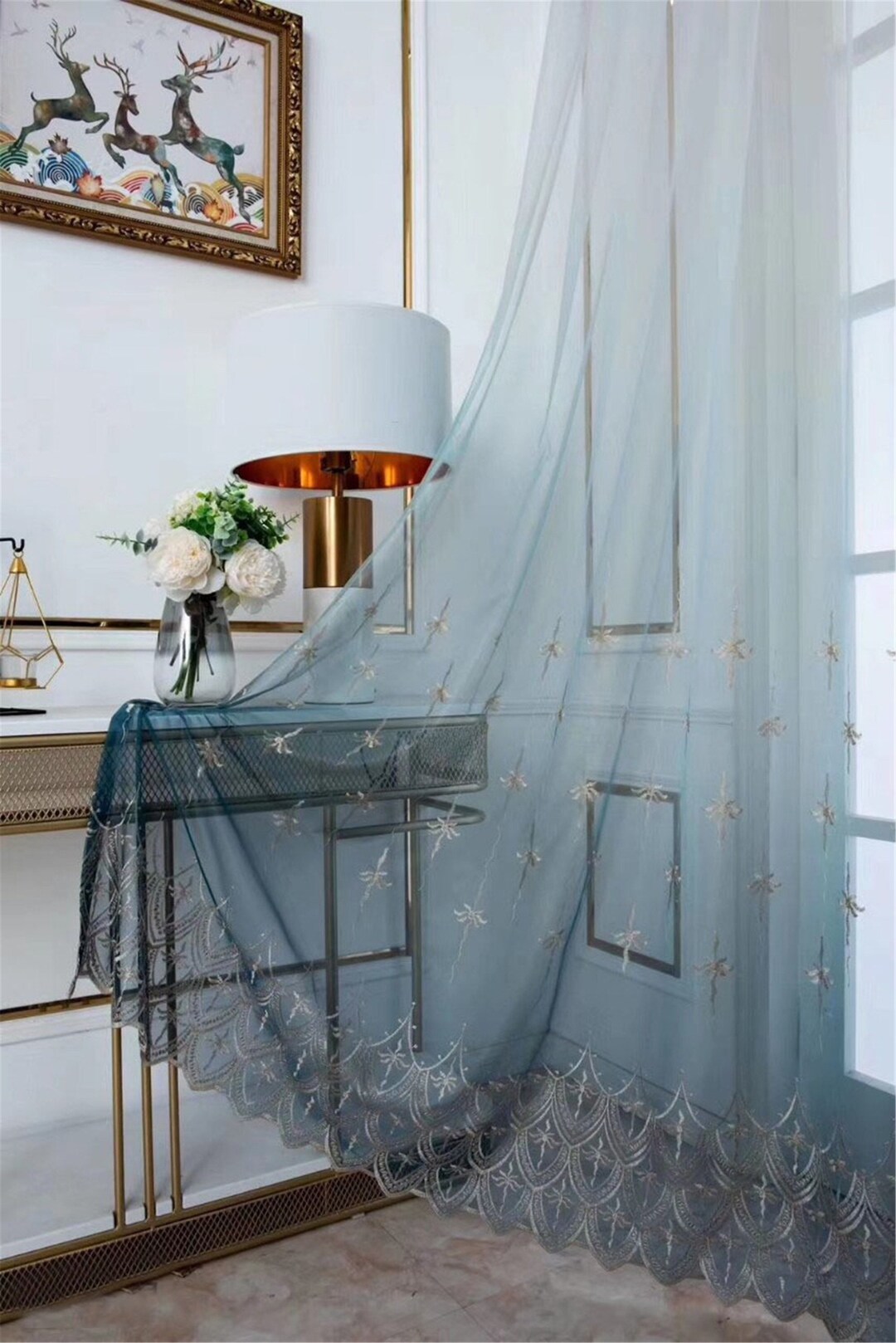 Quality Retro Blue Gradients Europe Designing Embroidered on - Etsy