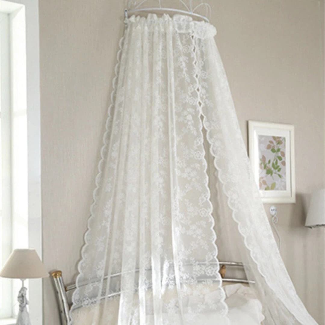 White Rose Embroidery Lace Curtain Fabric: Sheer Wedding Decor - Etsy