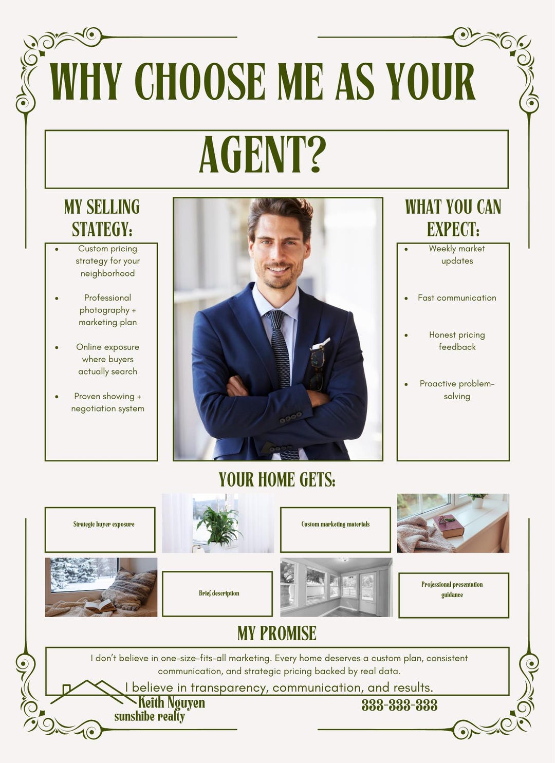 Realtor Listing Presentation Template | Editable Canva Flyer - Etsy