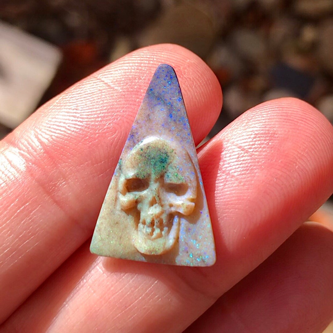 Skull Opal Skull Andamooka Matrix Opal Carving Skull - Etsy