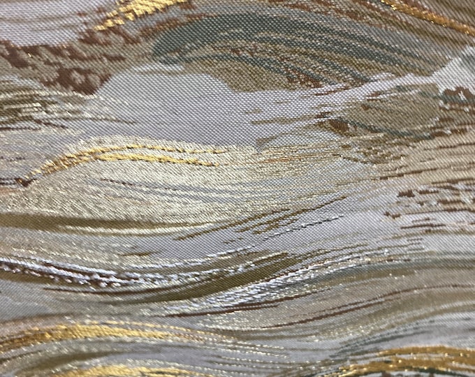 Grey Silver Golden Silk Obi Display, Nature / Sun / Moon / Ocean Waves ...