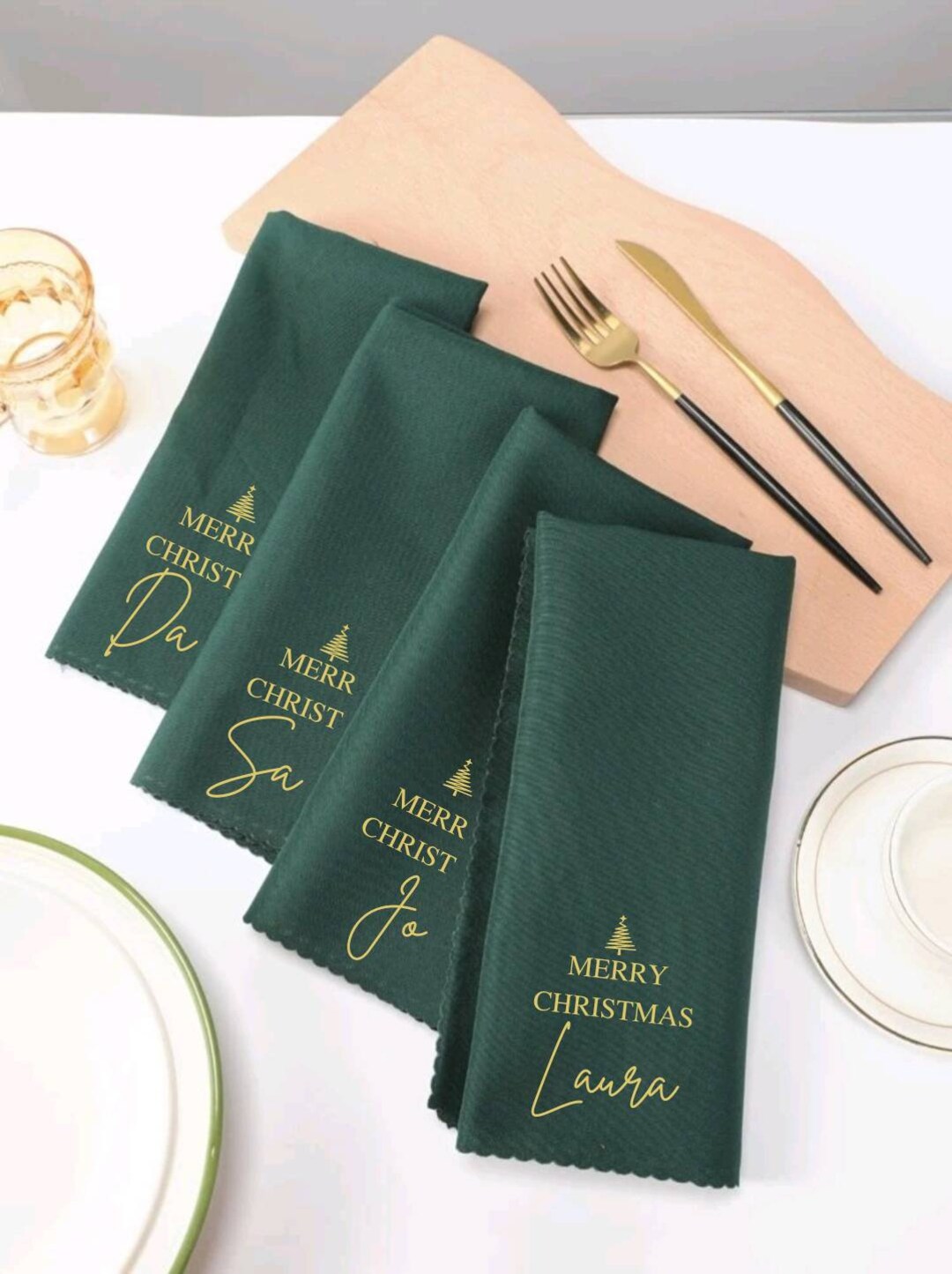 Personalised Christmas Table Napkin Christmas Table Decor - Etsy UK