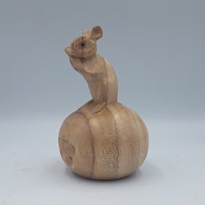 Mouse on Apple Woodcarving - Etsy UK