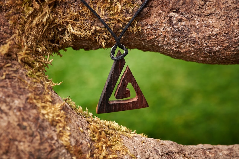 Wooden Pyramid/triangle Pendant Made From Reclaimed Rosewood - Etsy