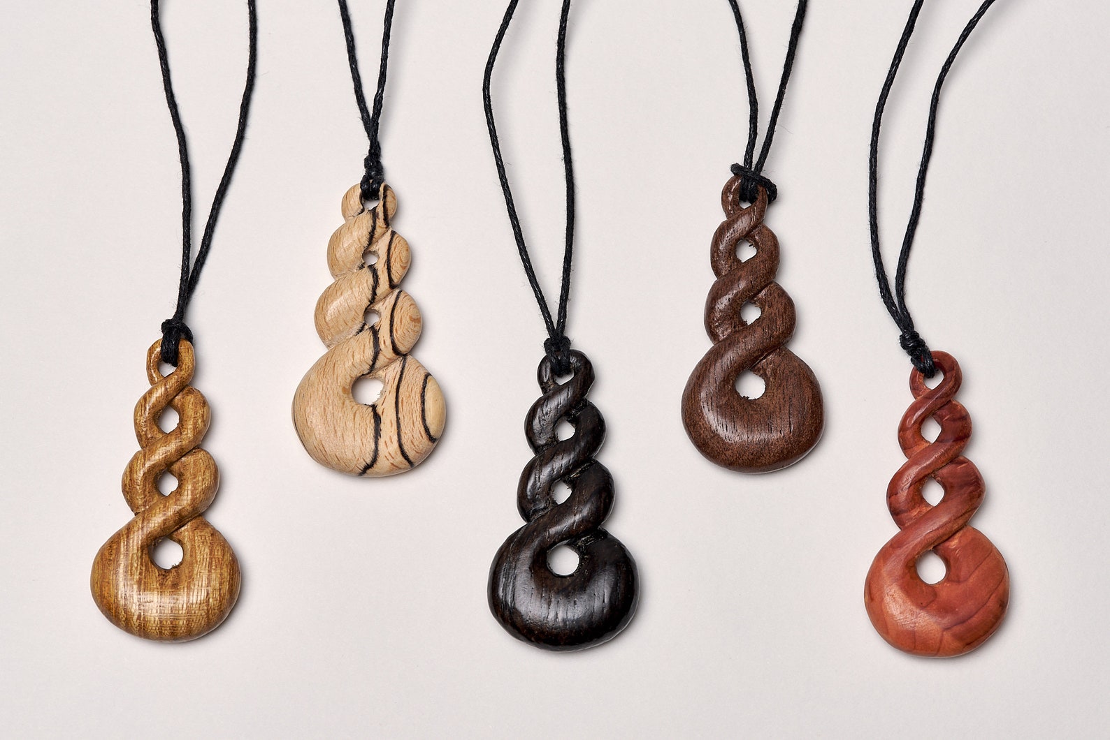 Wooden Bog Oak Celtic Knot Pendant Hung on a Adjustable Waxed - Etsy UK