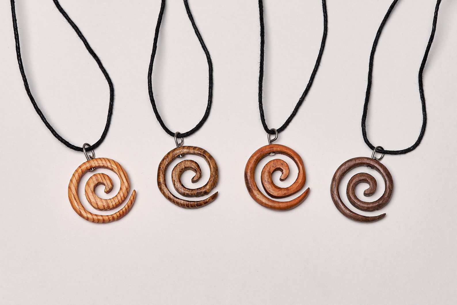 Wooden Bog Oak Celtic Knot Pendant Hung on a Adjustable Waxed - Etsy UK