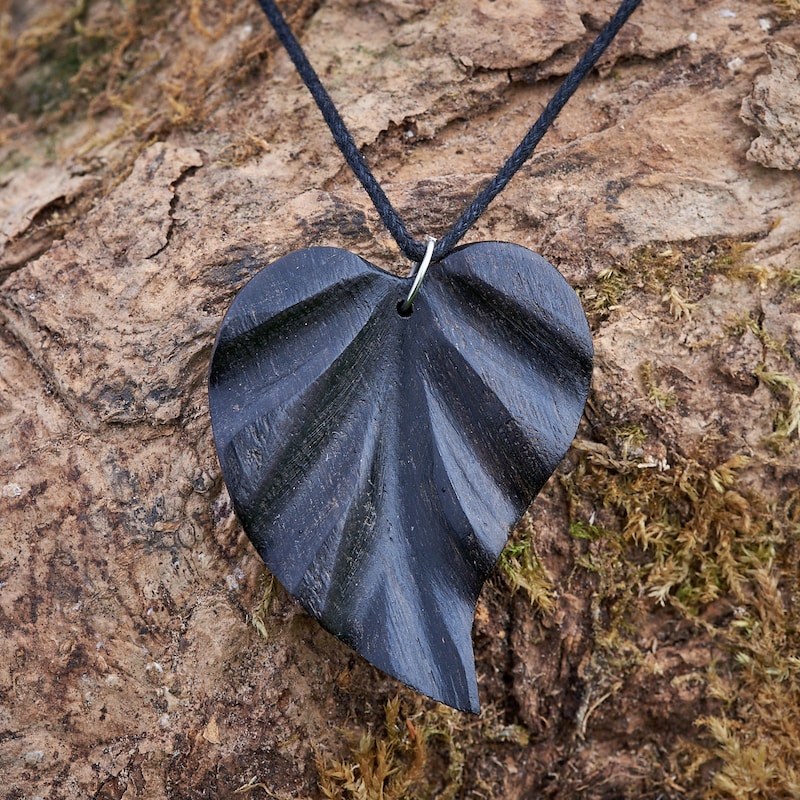 Bog Wood Pendant Leaf - Etsy