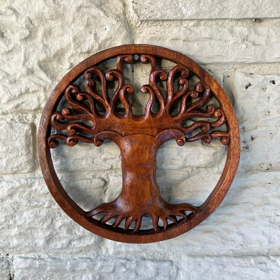 Handcarved Tree of Life Made From Reclaimed Mahogany (available in 3 ...