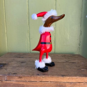 Cute Individually Painted Family of Santa Ducks Made From Bamboo Roots ...