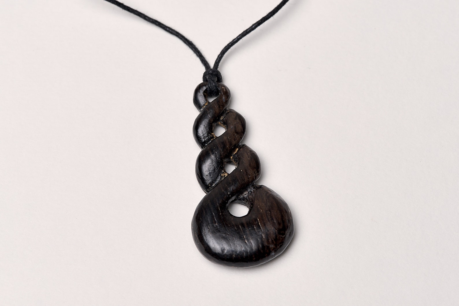 Wooden Bog Oak Celtic Knot Pendant Hung on a Adjustable Waxed - Etsy UK