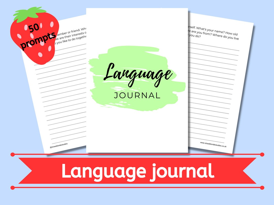 Language Learning Journal, Printable Language Journal, Language ...