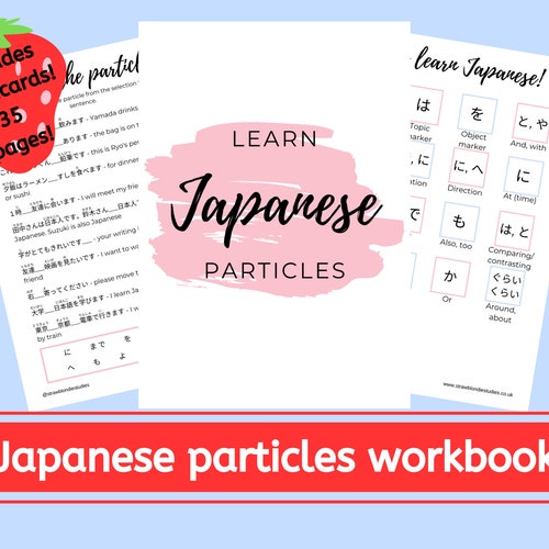 Learn Japanese Particles Printable Workbook Learn Japanese | Etsy