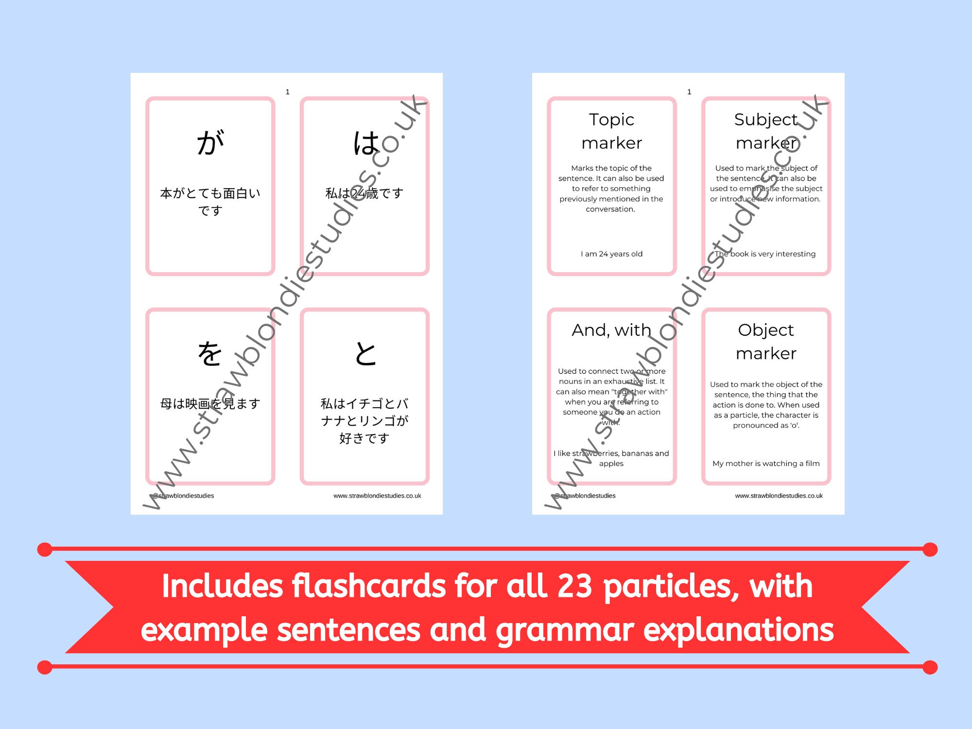 Learn Japanese Particles Printable Workbook, Learn Japanese Grammar ...