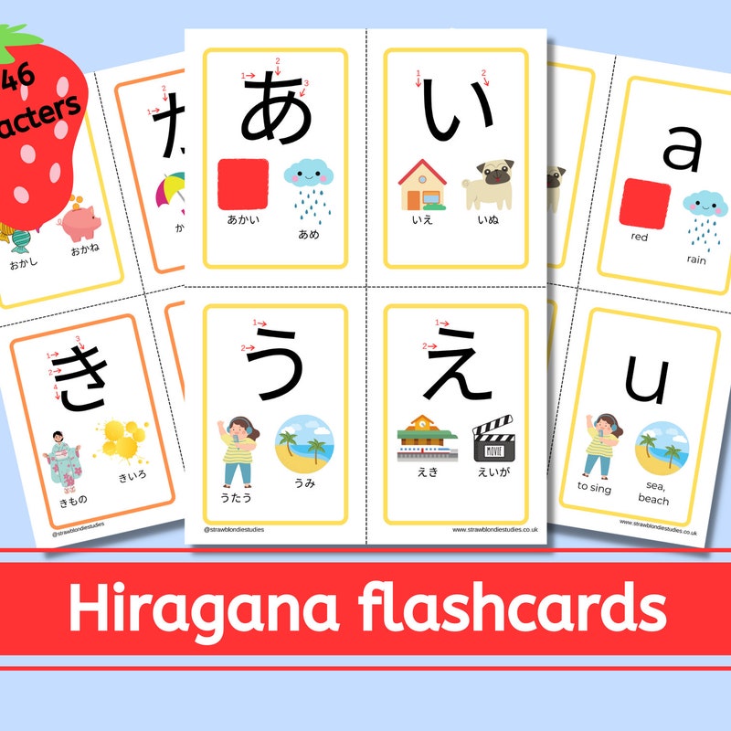 Printable Flashcards Japanese - Etsy