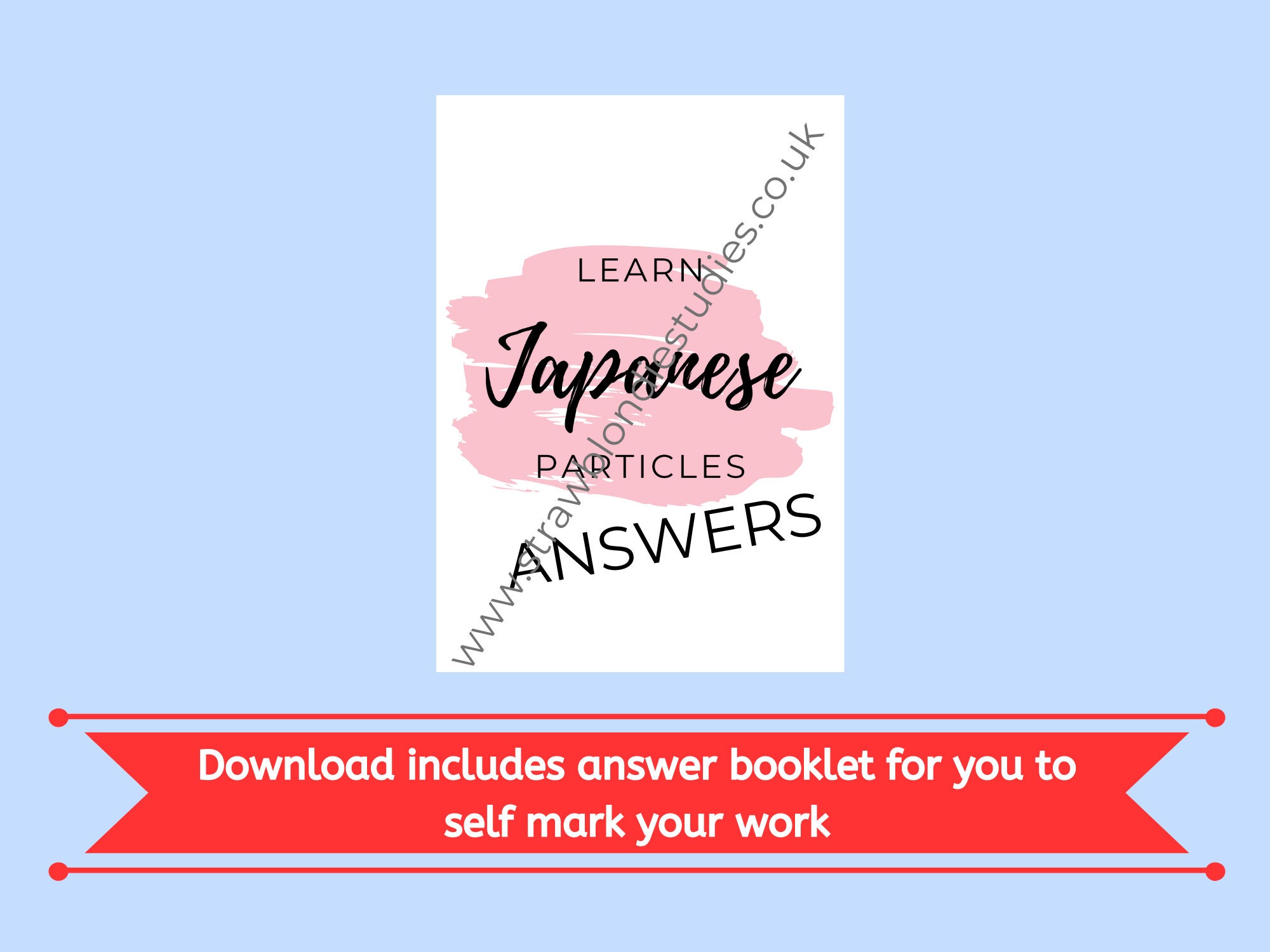 Learn Japanese Particles Printable Workbook, Learn Japanese Grammar ...