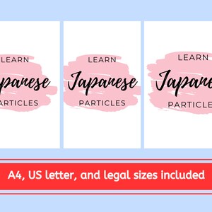 Learn Japanese Particles Printable Workbook, Learn Japanese Grammar ...