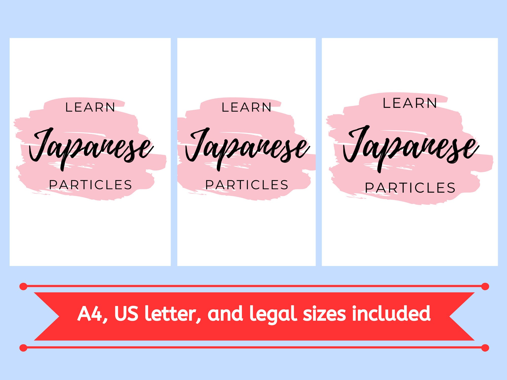 Learn Japanese Particles Printable Workbook, Learn Japanese Grammar ...