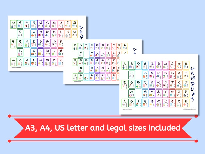 Learn Japanese Printable Hiragana Chart, Japanese Language Learning ...