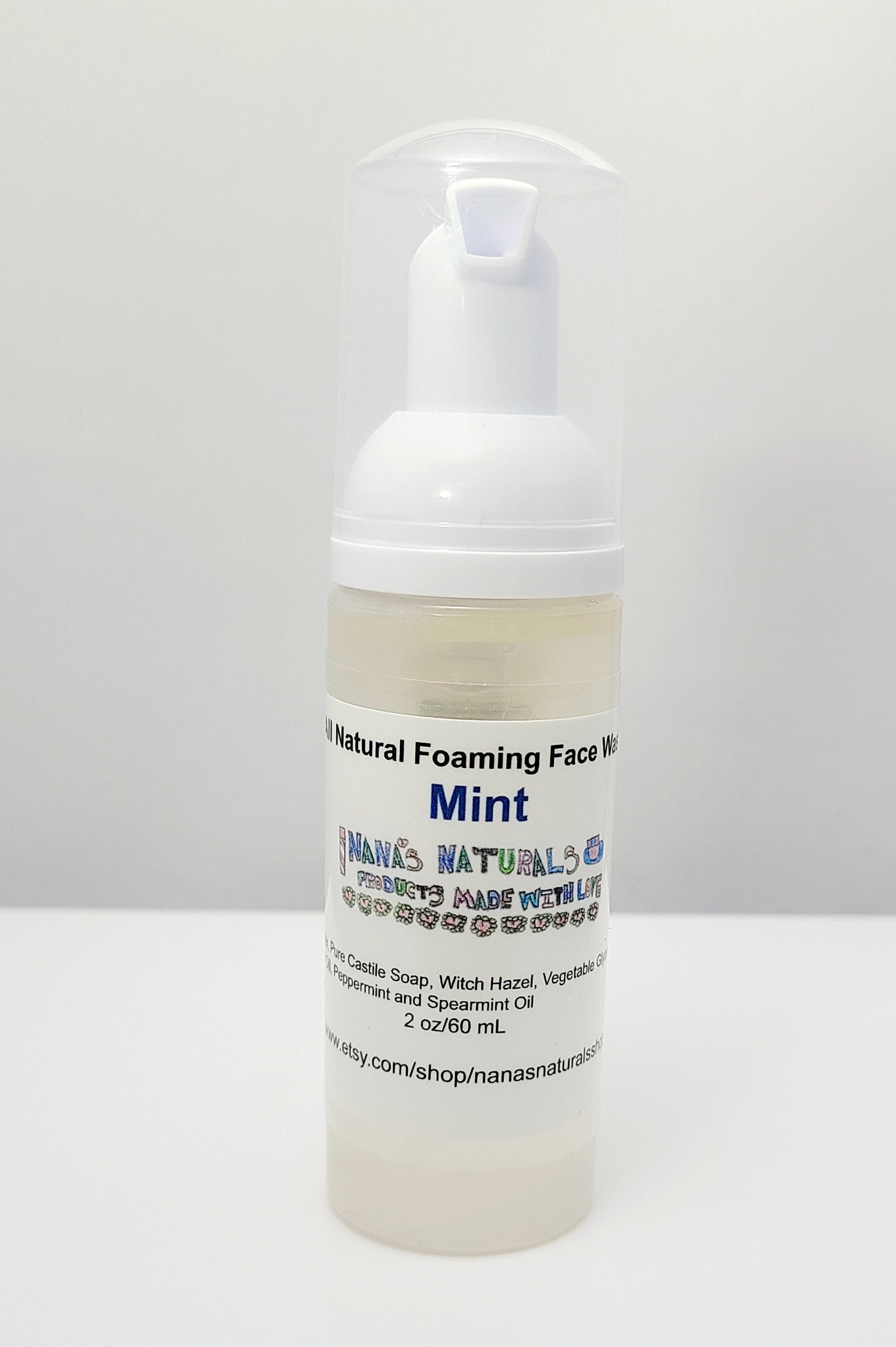 Foaming Face Wash Mint Foaming Face Cleanser Natural Face | Etsy