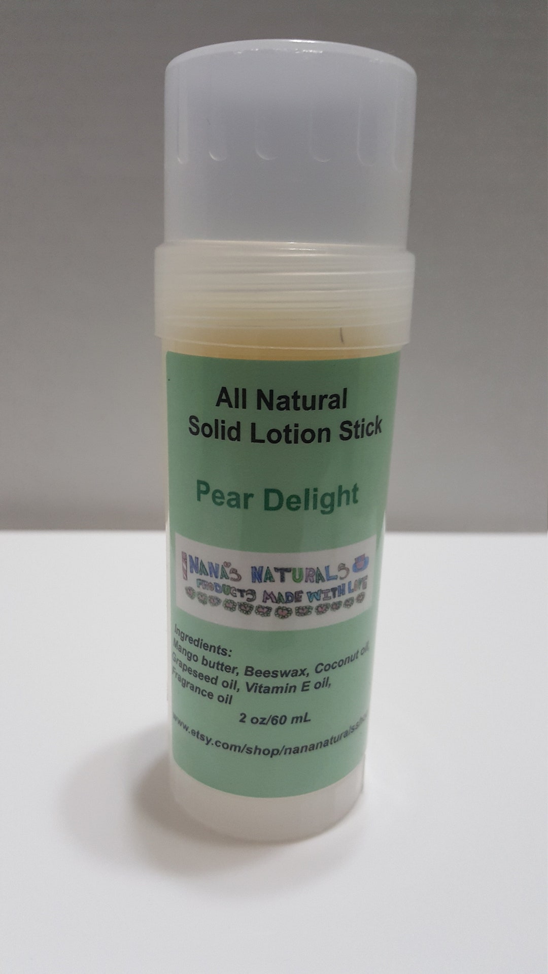 Solid Lotion Stick, Pear Delight Solid Lotion Stick, All Natural Solid ...