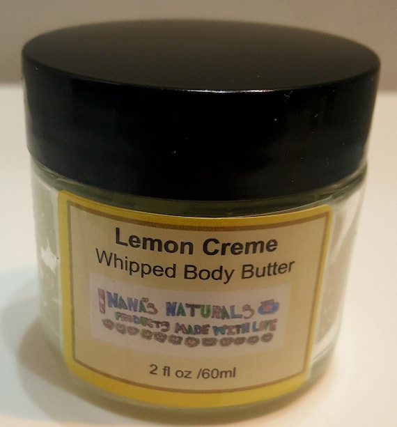 Lemon Creme Body Butter 2 4 or 8 Oz Whipped Body Butter | Etsy