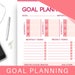 Yearly Goal Setting and Planning Pink Printable Planner Worksheet A5 ...