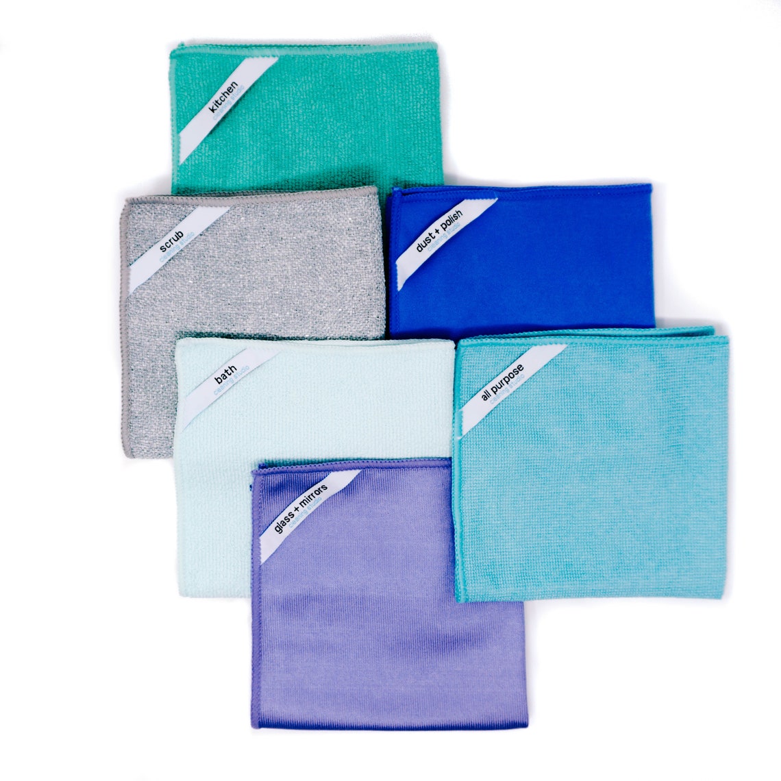 Microfiber Cleaning Cloths multi-pack Glass Cloth Scrub - Etsy