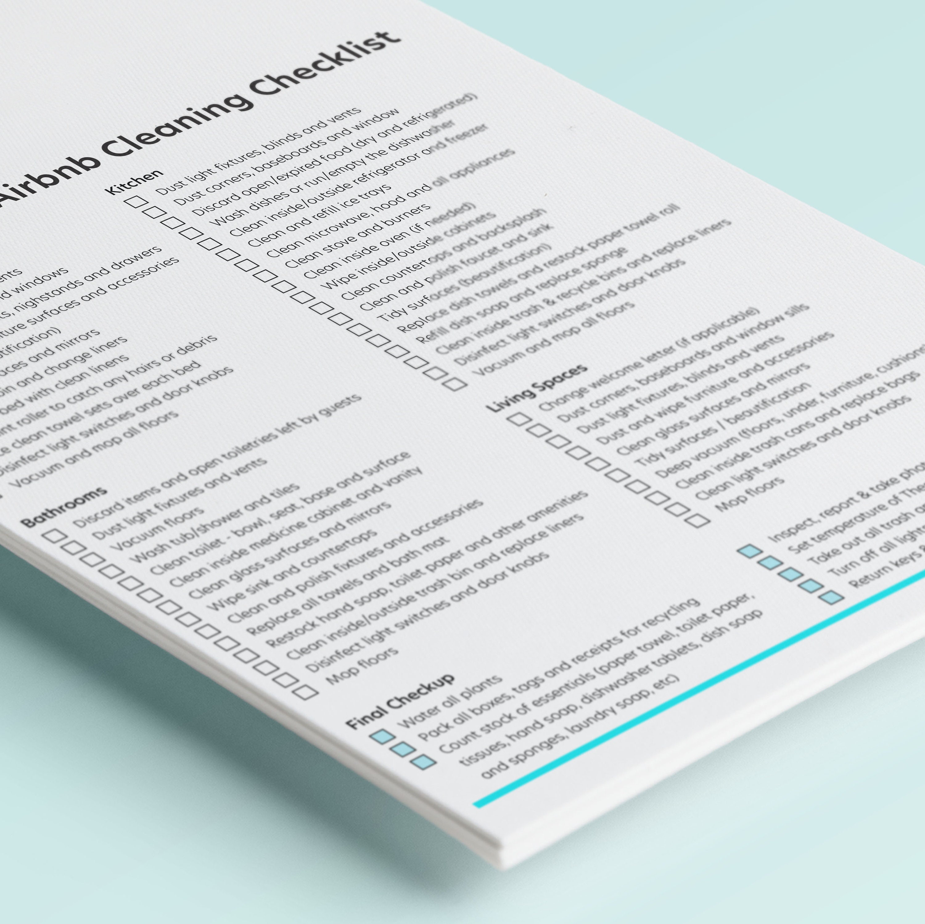 Airbnb Cleaning Checklist Clean Your Airbnb Like A Etsy