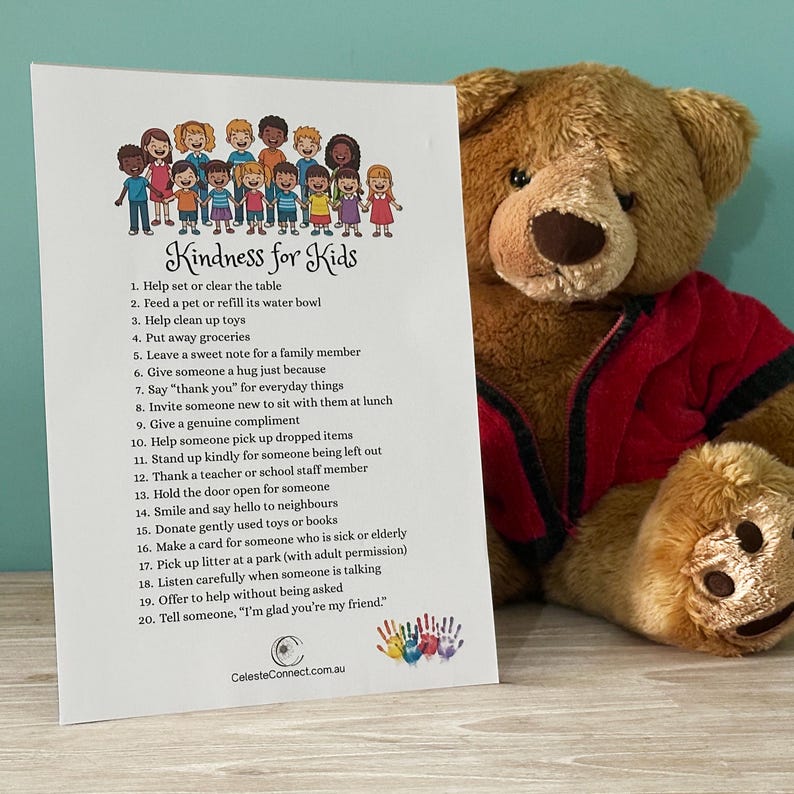 Folleto imprimible A4 sobre la bondad para niños / 20 ideas sobre la ...