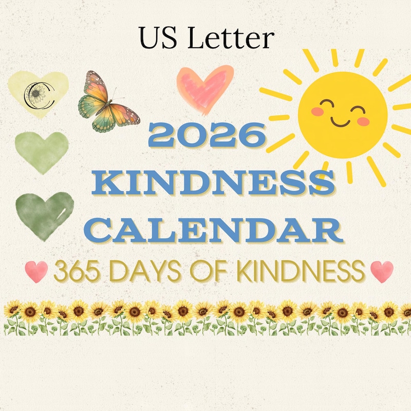 Kindness Calendar 2026 - Etsy