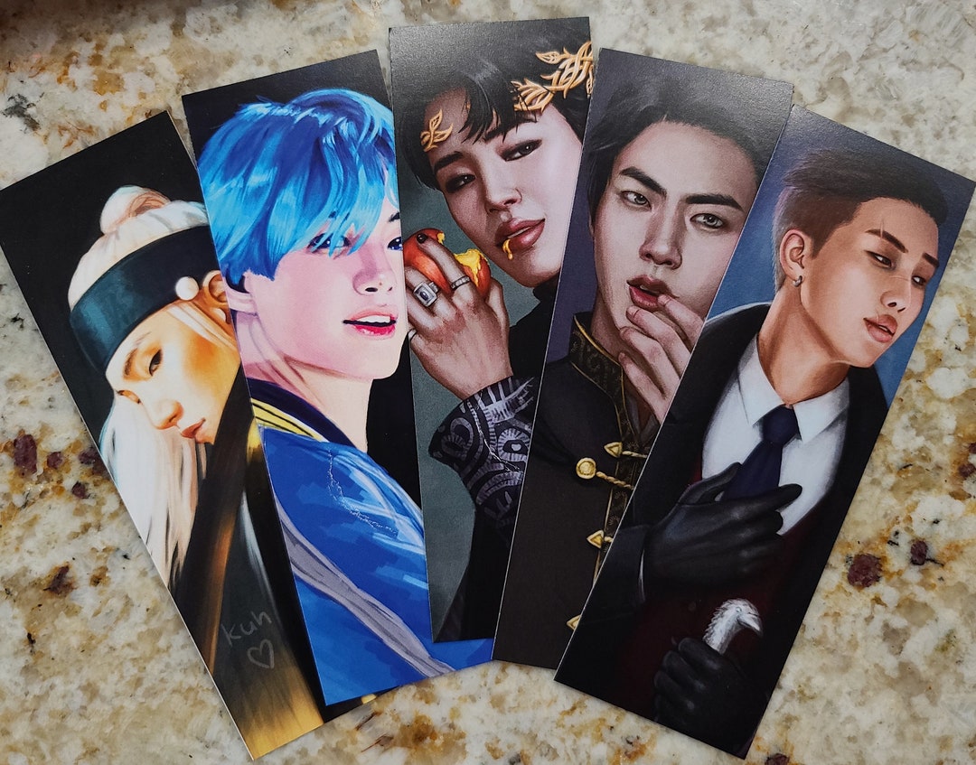 BTS Individual Bookmarks - Etsy