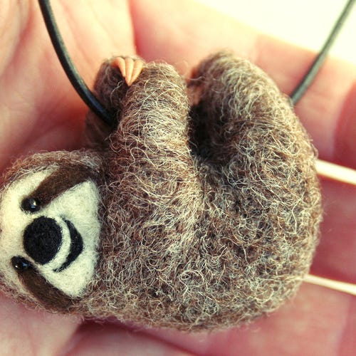Sloth Keychain Cute Sloth Kawaii Keychain Sloth Plush - Etsy