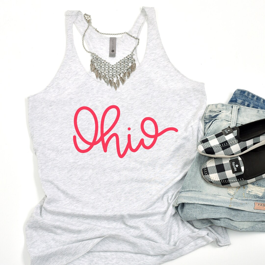 Ohio Script Ohio Tank for Her Ohio Shirt for Her Ohio Tank Top Ohio ...