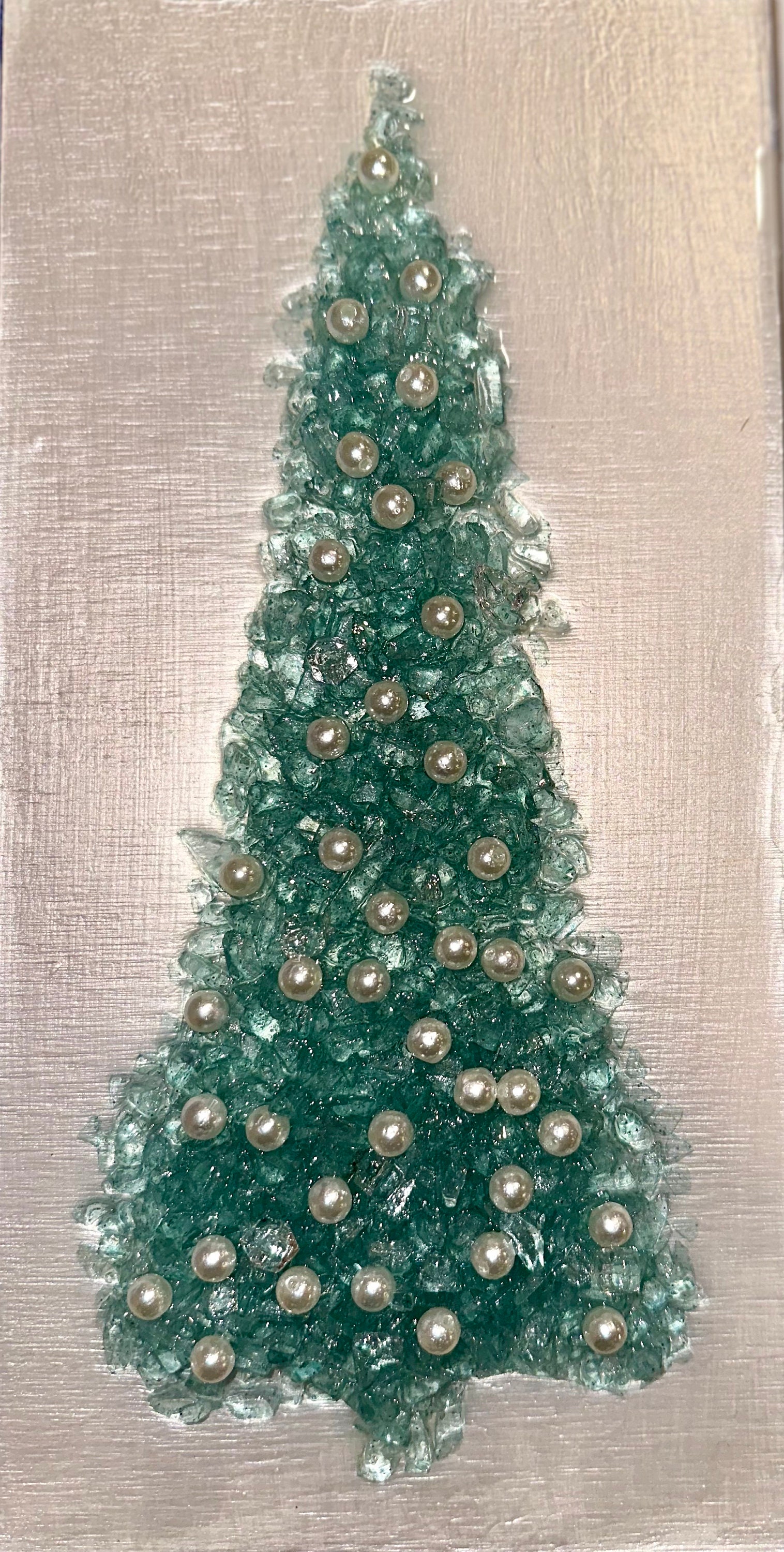 Crushed Glass Christmas Trees on Wood! FREE SHIPPING!!!! - Etsy