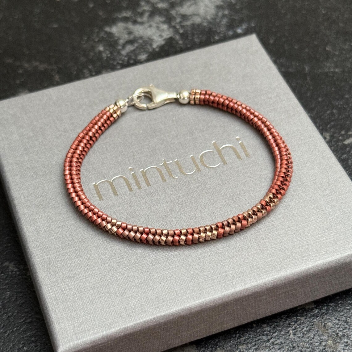 Custom Morse Code Bracelet, Mocha Mousse Glass Bead Secret Message Gift ...