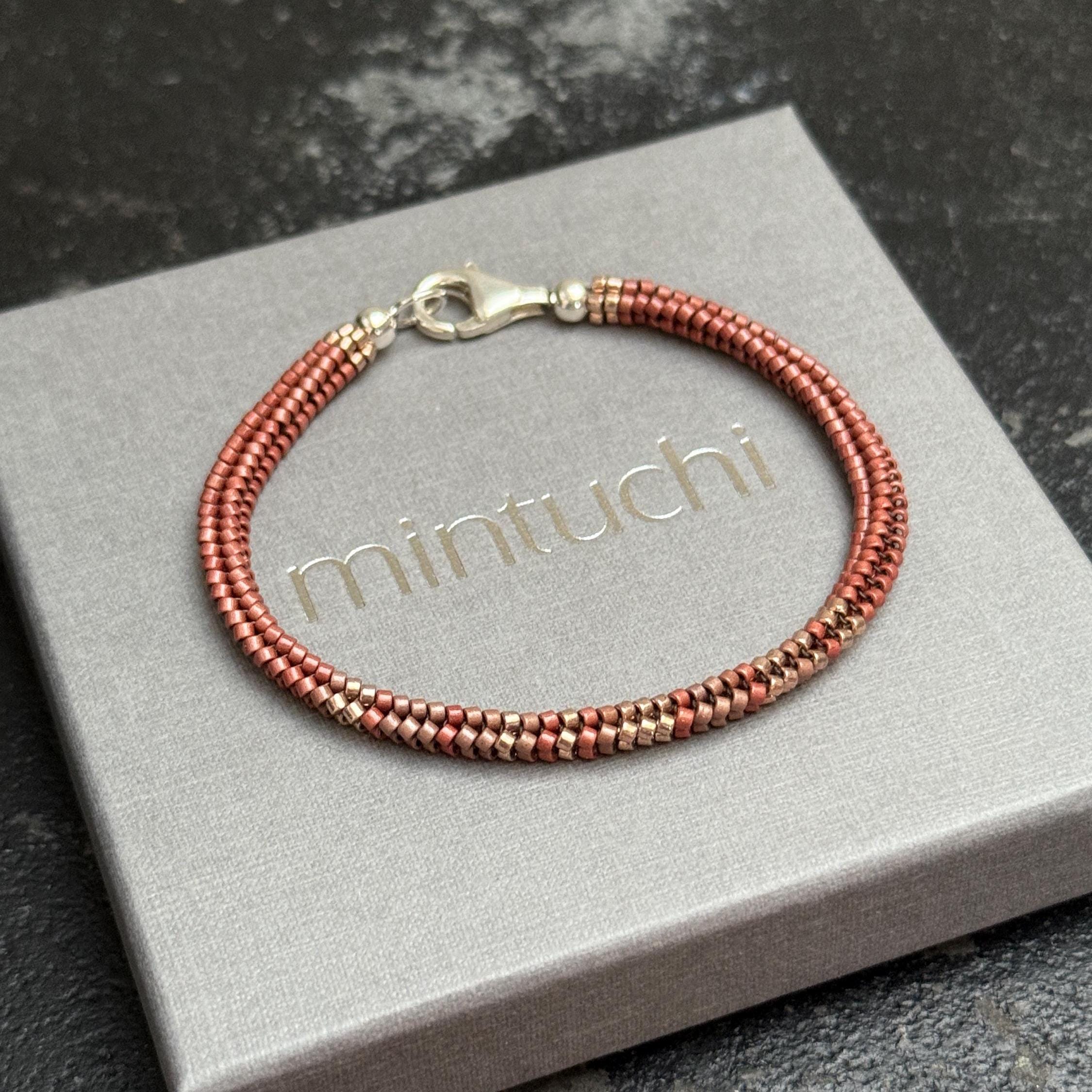 Custom Morse Code Bracelet, Mocha Mousse Glass Bead Secret Message - Etsy