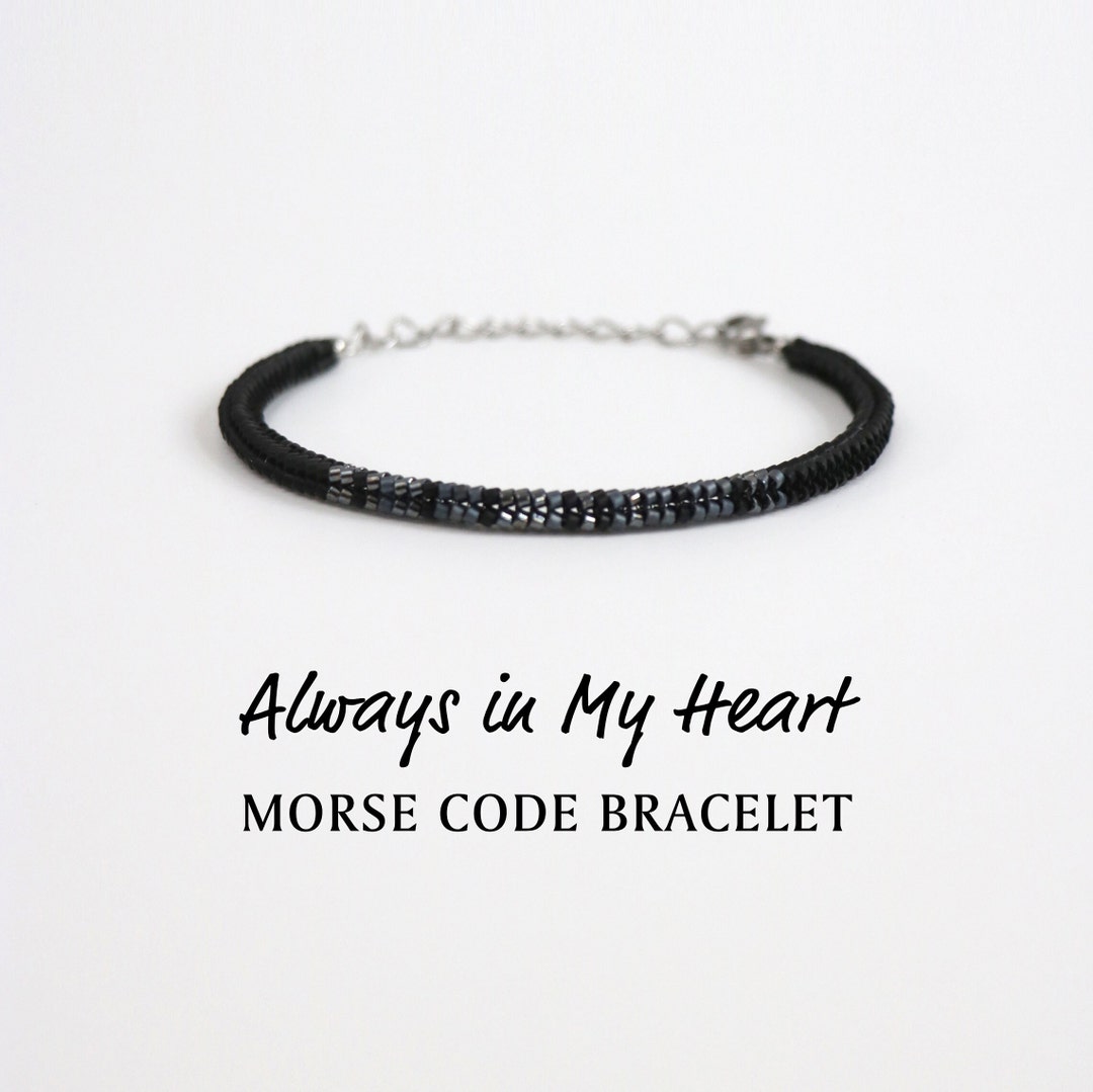 Morse Code Bracelet: "always in My Heart" Memorial Gift - Etsy