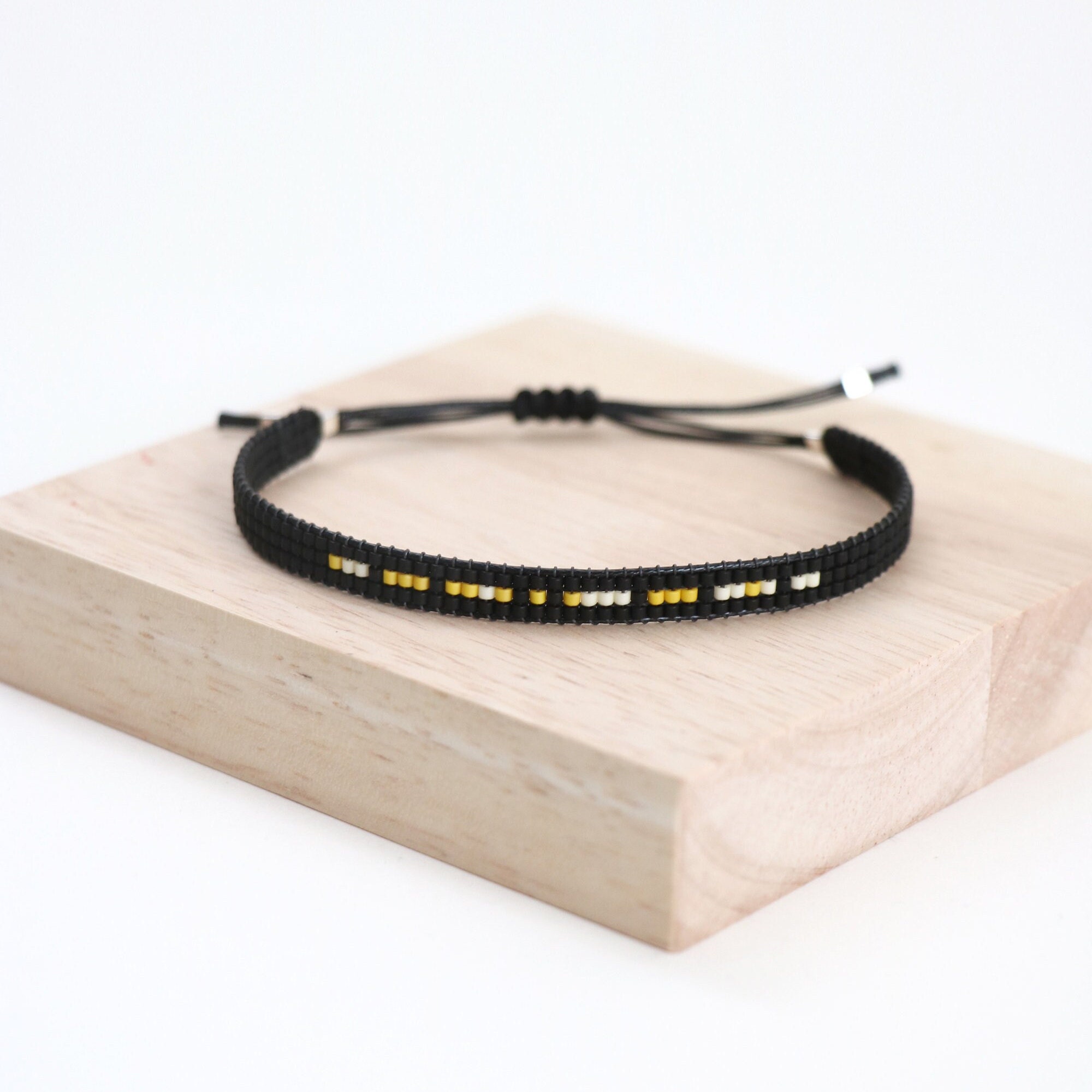 Morse Code Bracelet: Personalized Seed Bead Jewelry, Encouragement Gift ...