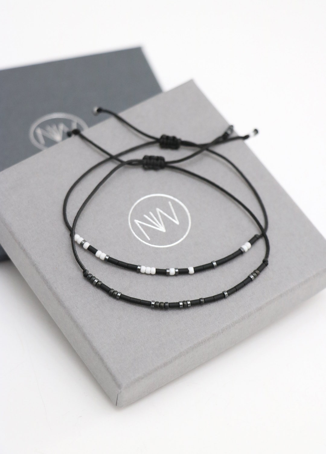 Personalized Morse Code Couples Bracelet Set, Custom Anniversary Gift ...