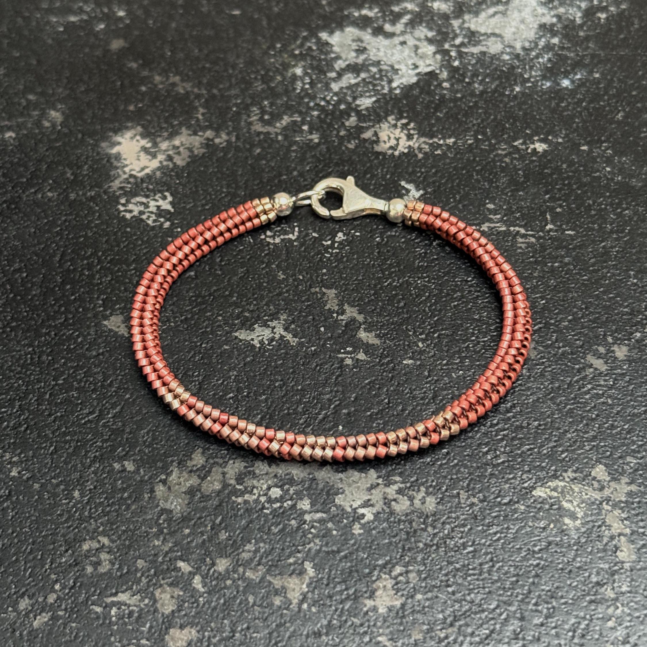 Custom Morse Code Bracelet, Mocha Mousse Glass Bead Secret Message - Etsy