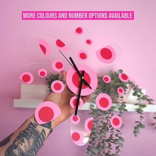 Polka Dot Clock - Etsy