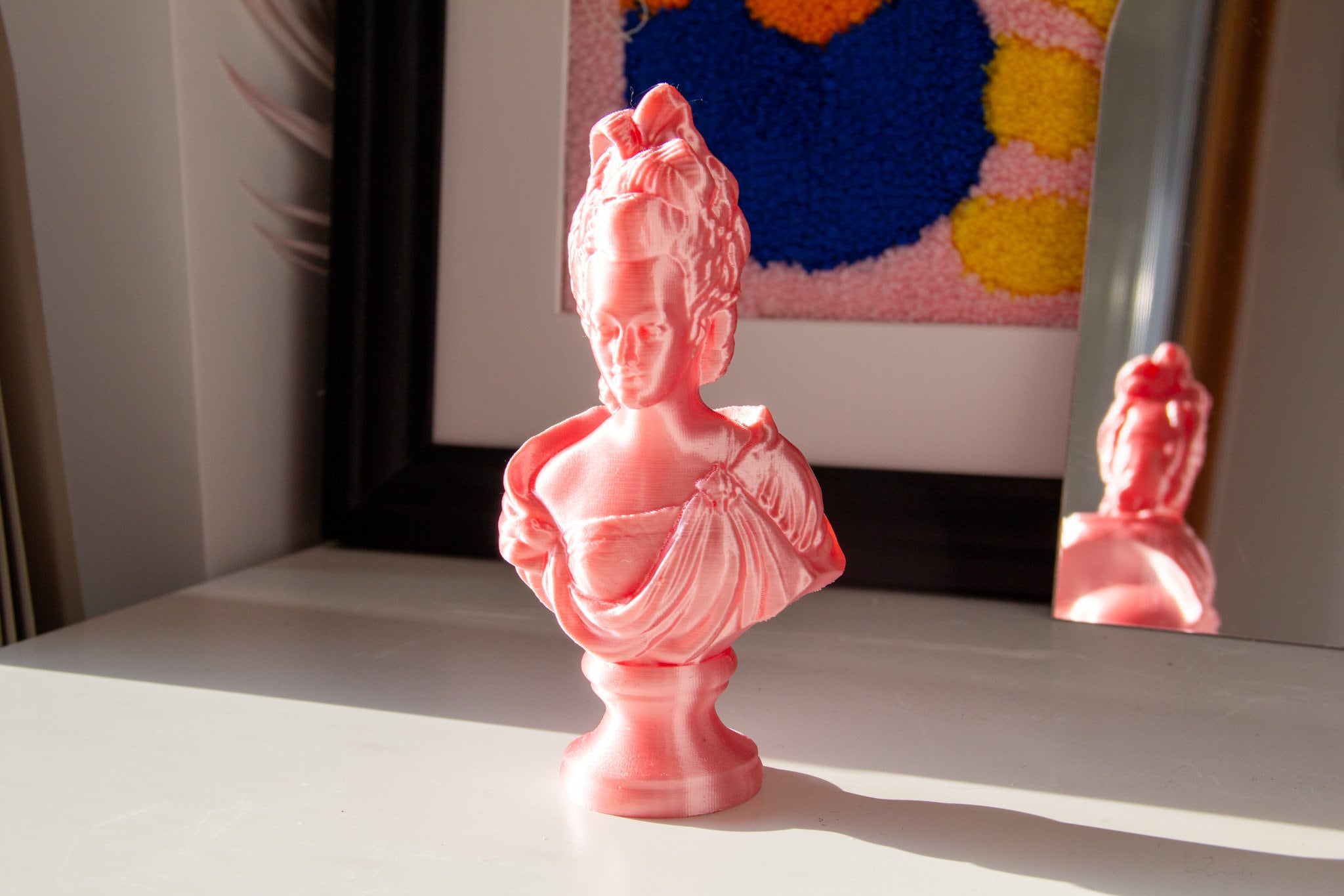 Marie Antoinette Statue: 3D Printed Peach Pink Portrait Decor - Etsy