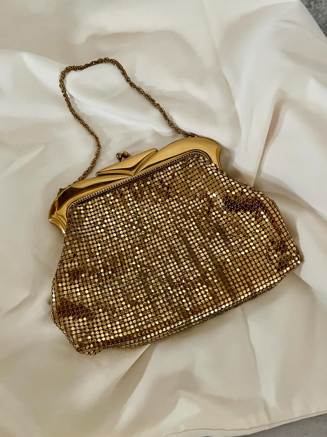Vintage Whiting and Davis Gold Mesh Purse - Etsy