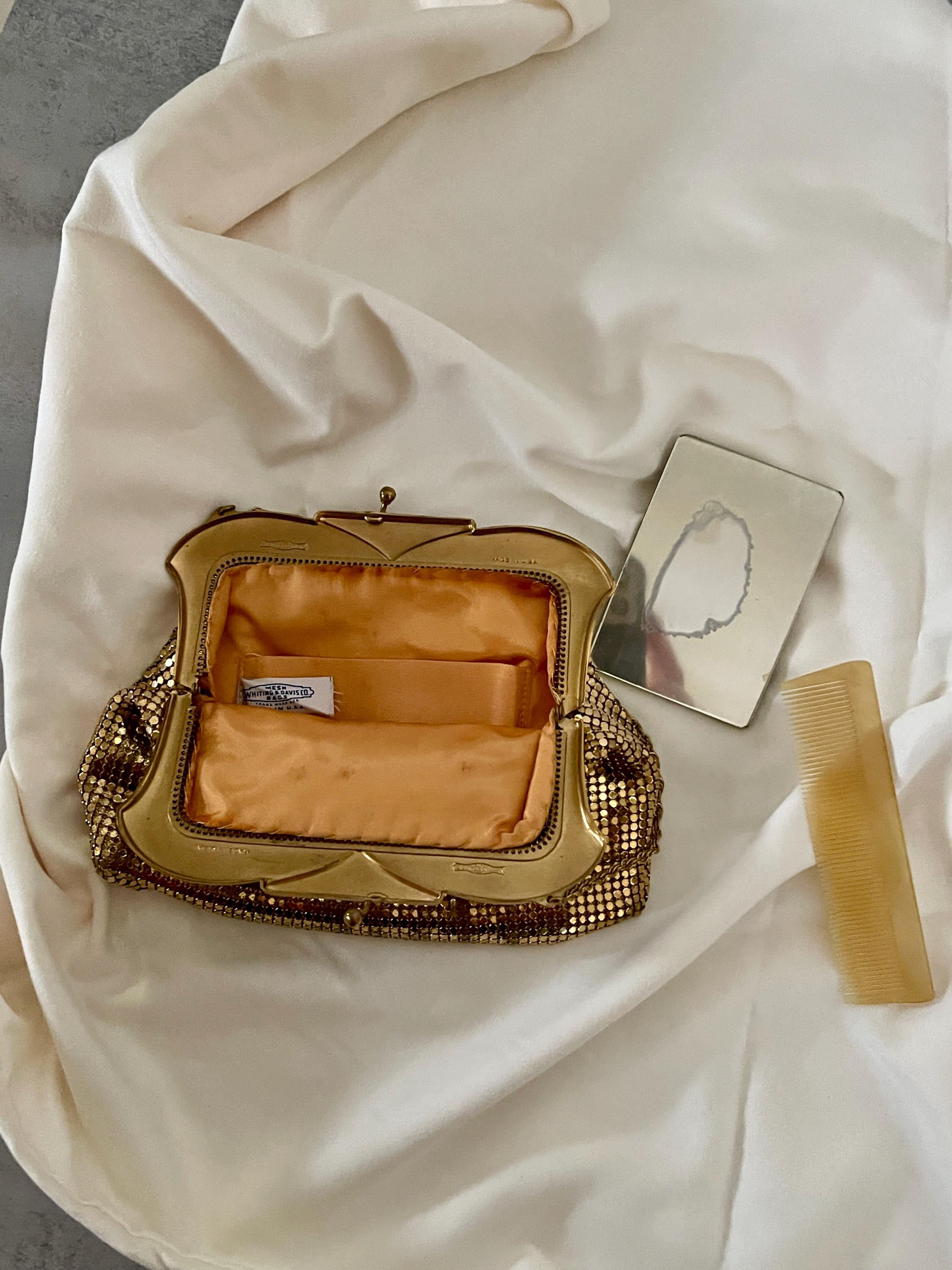 Vintage Whiting and Davis Gold Mesh Purse - Etsy