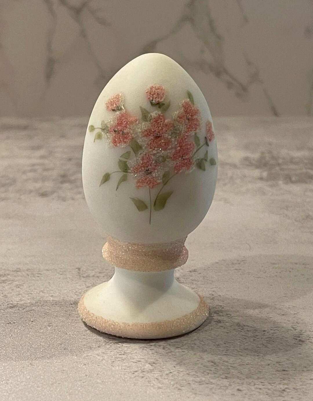 Fenton Satin Uranium Glass Collectable Egg Signed by Artist - Etsy