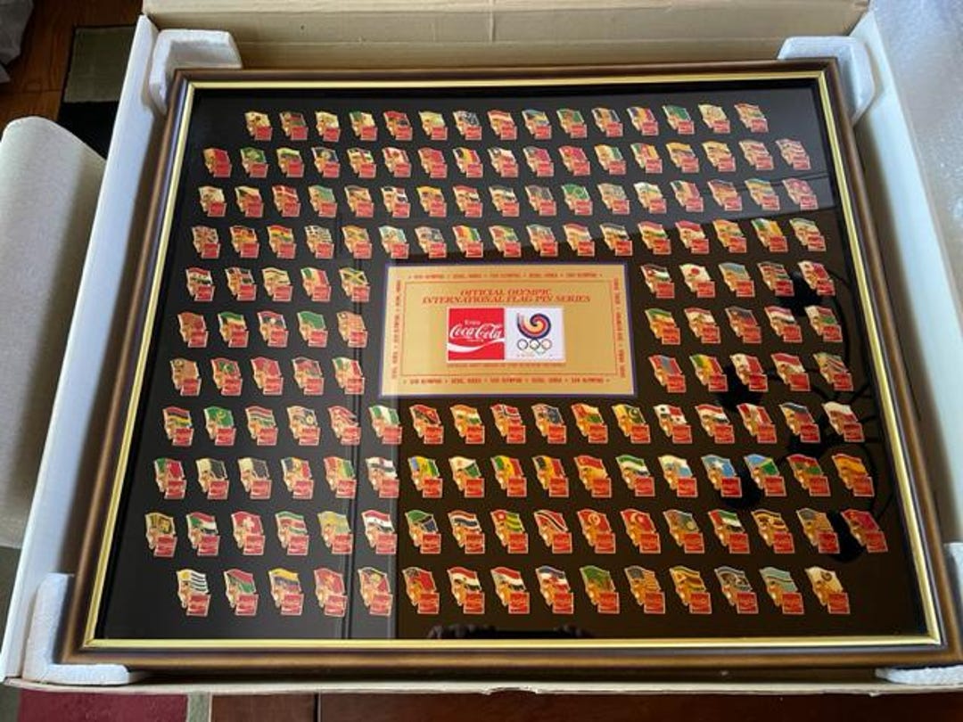 Coca-cola Official Olympic International Flag Pin Set - Etsy