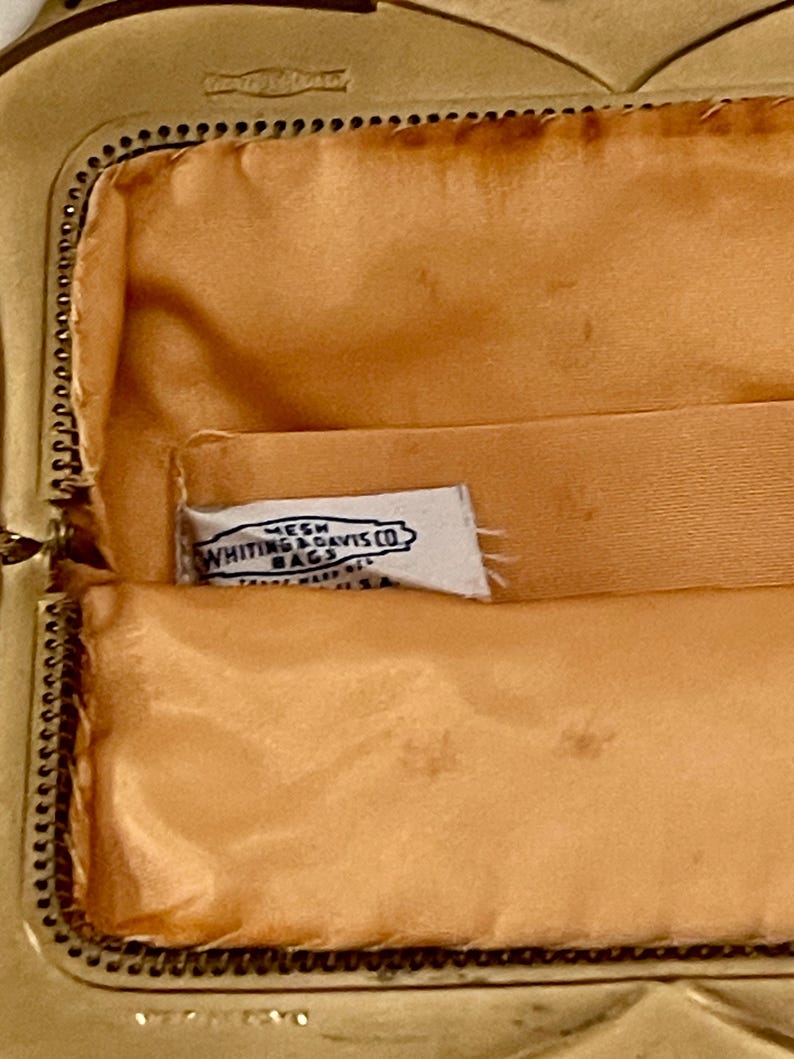 Vintage Whiting and Davis Gold Mesh Purse - Etsy